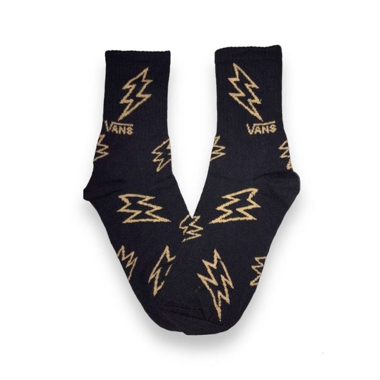 Media Caña Premium Vans Rayo Negra – Socks Style